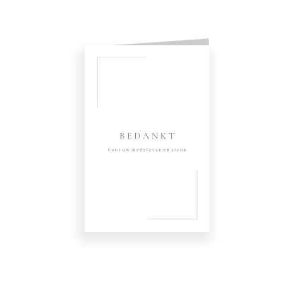 Voorbeeld bedankkaart na overlijden klassiek ontwerp